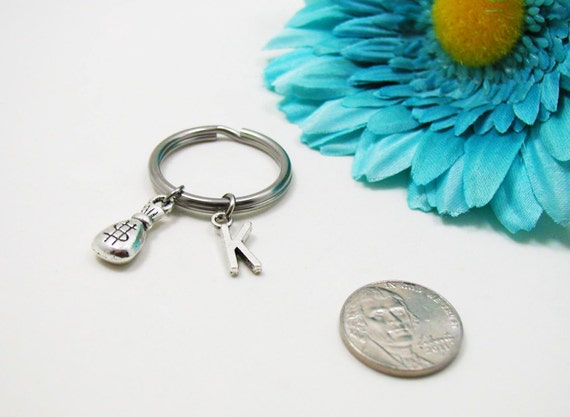 Silver Moneybag Keychain Money Purse Keychain by TheCloverSmith
