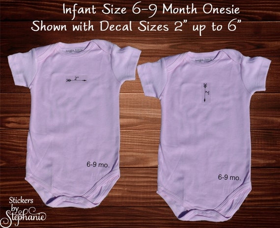 6-9 Months Mo. INFANT Size Baby Onesie Size by StickersbyStephanie
