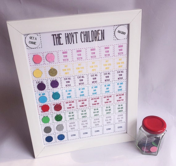 Childrens reward behaviour chart fully by OliHarriCreations