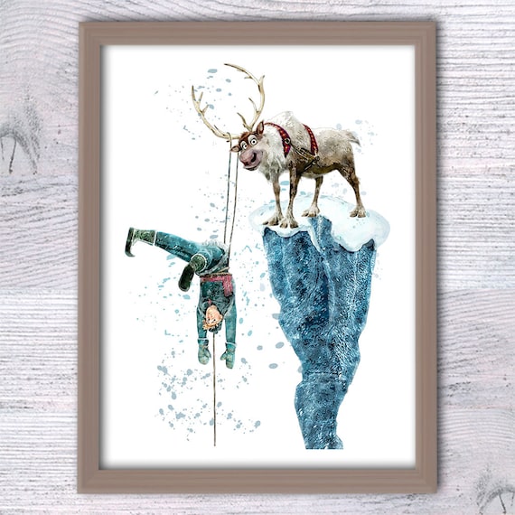 Frozen kingdom poster Kristoff and Sven Frozen Disney
