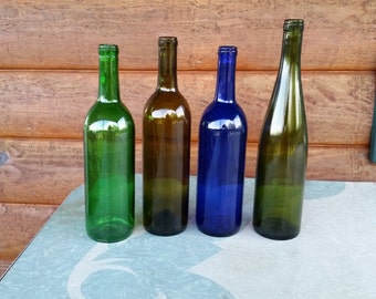 Colored glass bottle | Etsy