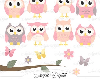 Owl and girl art | Etsy