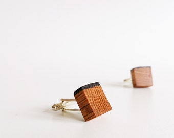 Wooden cufflinks | Etsy