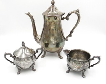 Silver plate set | Etsy