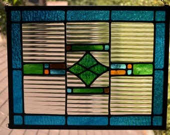 Unique stained glass panel related items | Etsy