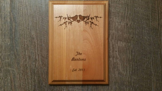 Wood plaque Engraved wood plaque Engraved wedding by drom123
