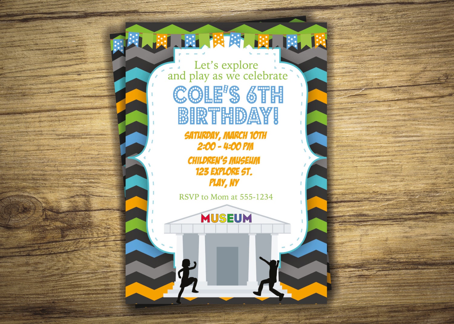 Museum Birthday Party Invitation Children's Museum