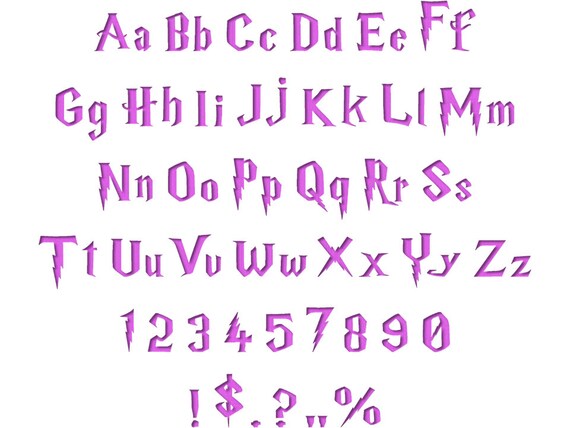 Wizard Machine Embroidery Font Monogram Alphabet BX Ready