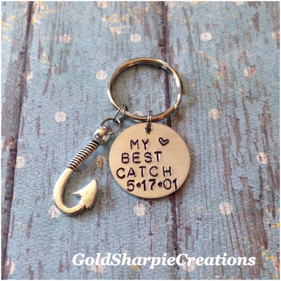 My Best Catch Keychain Anniversary Gift Mens Gift