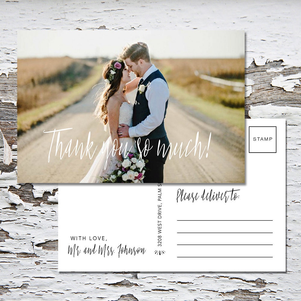 Wedding Thank You Postcard-Thank You
