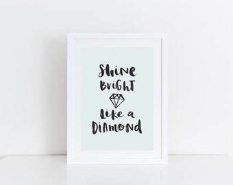 Unique diamond wall art related items | Etsy