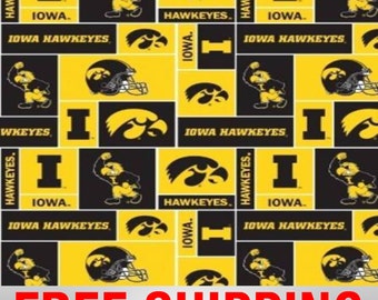 Iowa hawkeye fabric | Etsy