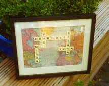 Unique scrabble tile name related items | Etsy