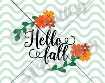 Hello fall svg | Etsy