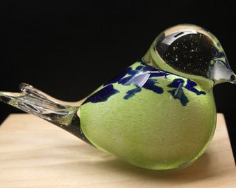 Blown glass bird | Etsy