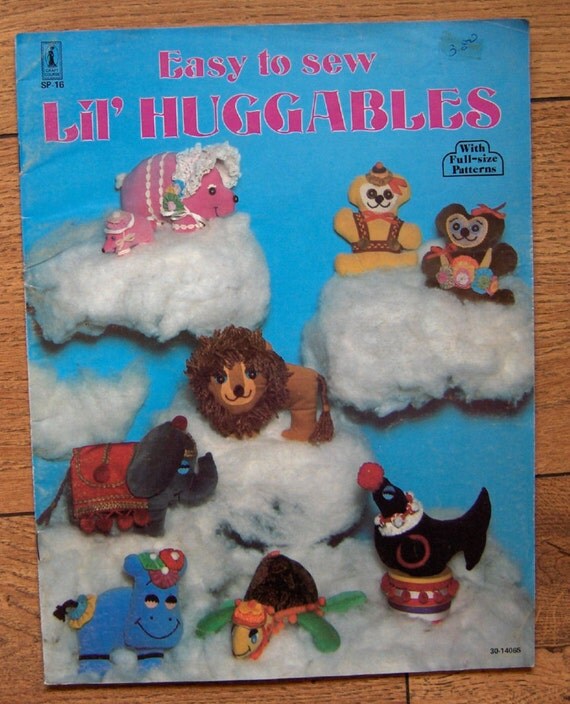 Items similar to vintage 70s sewing patterns Lil' Huggables turtle seal ...