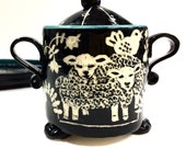 Hand Built Sgraffito Carved Pottery by Carol by TheClayBungalow