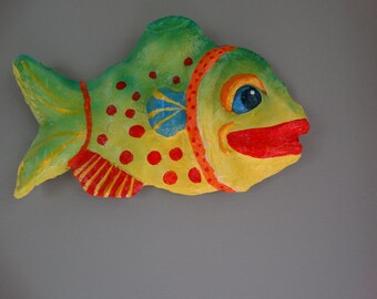 Unique paper mache fish related items | Etsy