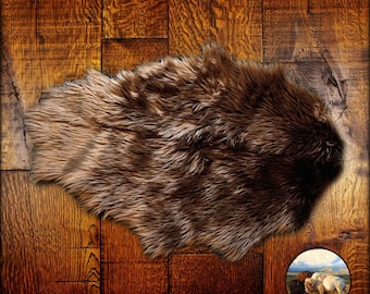 Faux animal skin rug | Etsy