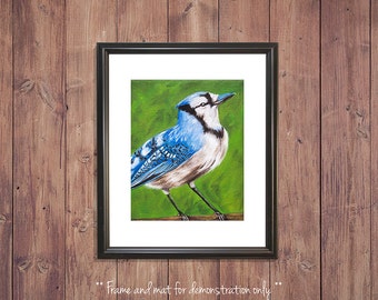 Blue jay art | Etsy
