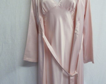 Pink peignoir set | Etsy