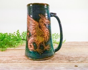 Dragon beer mug | Etsy