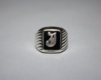 Letter j ring | Etsy