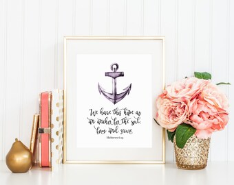 Anchor bible verse | Etsy
