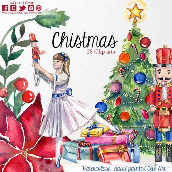 Christmas Cliparts Watercolor Christmas Clip Art Christmas