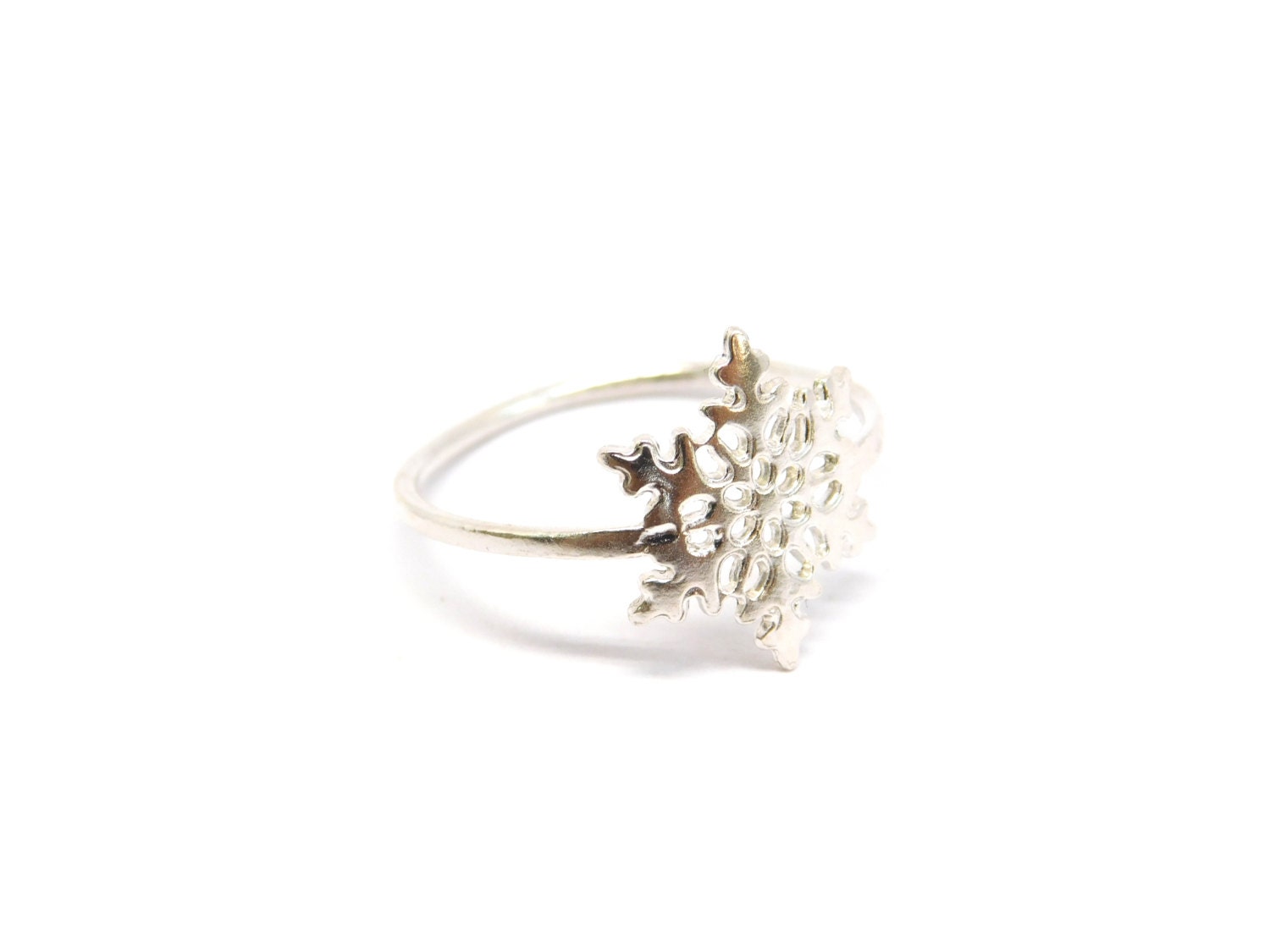 Silver Snowflake Ring Sterling Silver Snowflake Ring 925