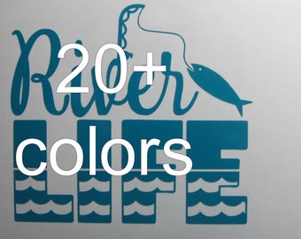 River life decal | Etsy