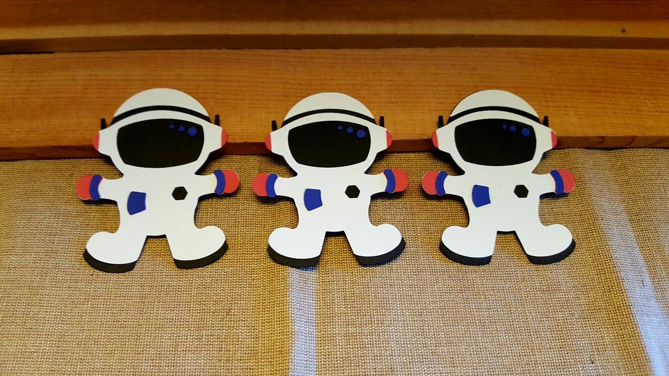 Astronaut Die Cut Set of 3 Space Theme Party
