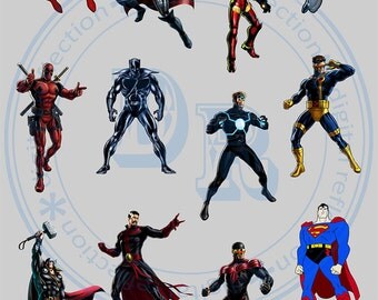 Superhero clipart | Etsy
