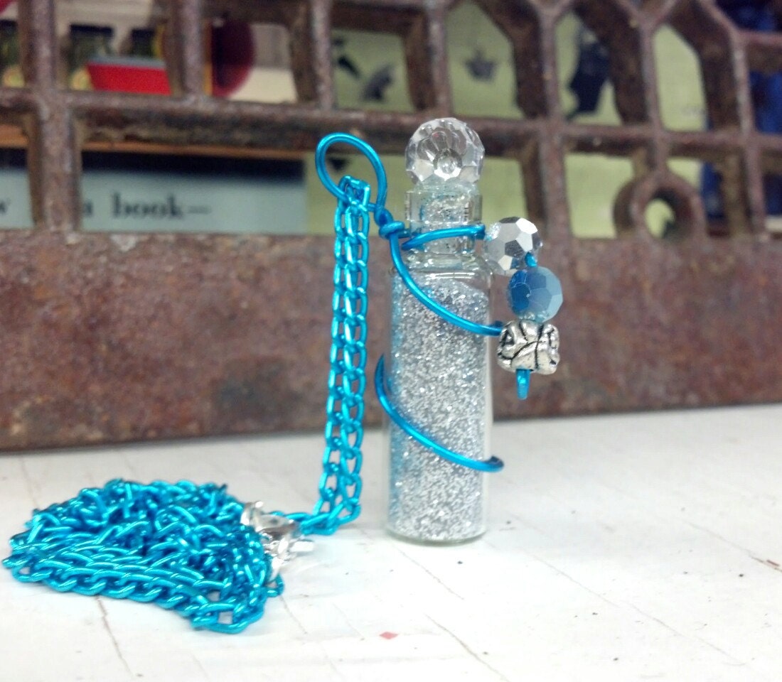 Fairy Dust Necklace Wire Wrapped Jewelry by GoodVibesbyMeg on Etsy