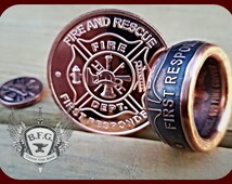 Unique firefighter ring related items | Etsy