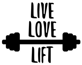 Weight lifting decal | Etsy