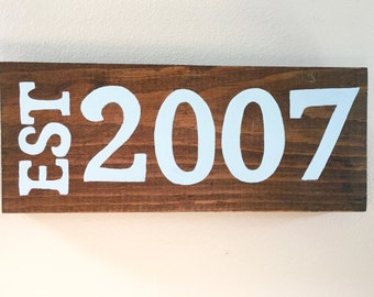 Rustic Established Sign Wall Decor by KobersCreations on Etsy