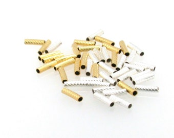 Unique silver tube beads related items | Etsy