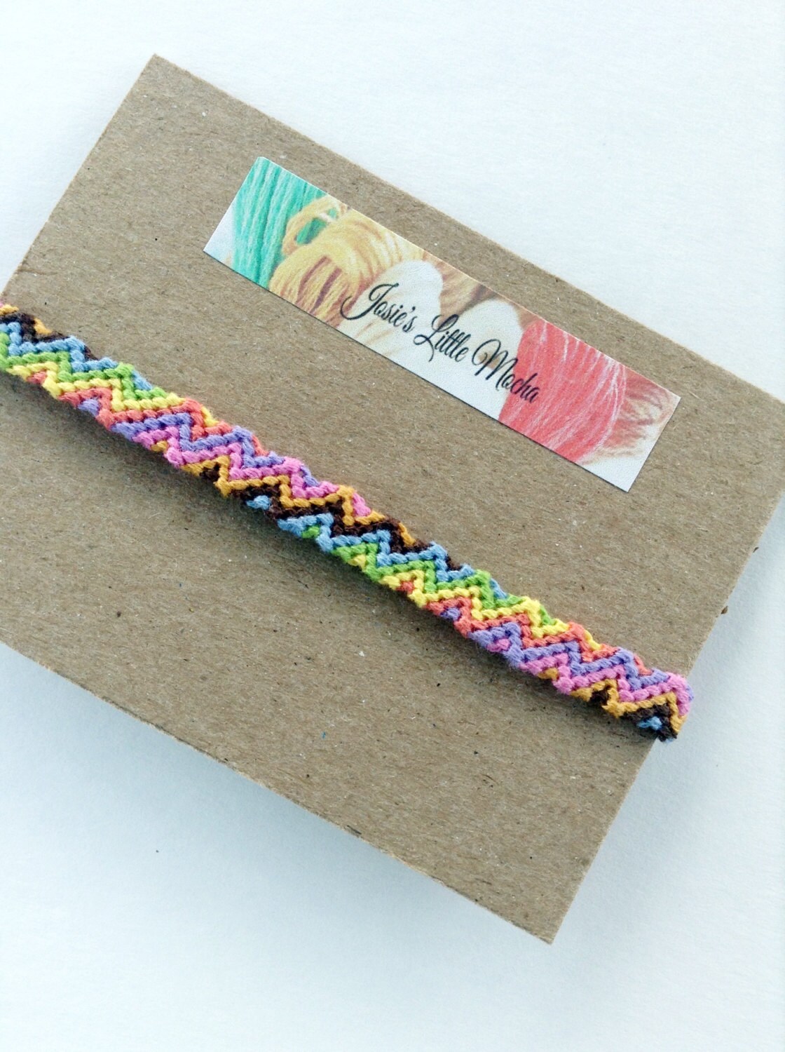 Zig-zag friendship bracelet / colorful friendship bracelet