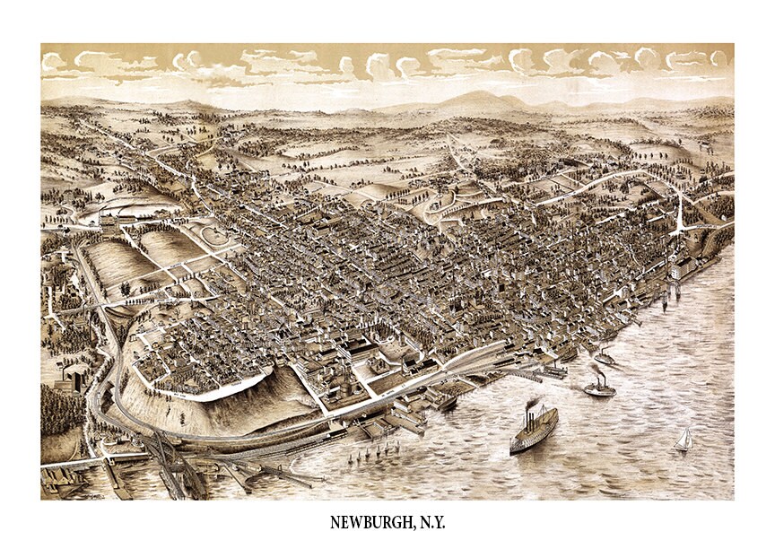 Newburgh Orange County New York NY. 1900. Vintage
