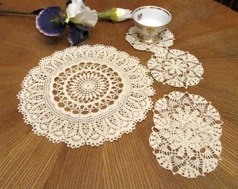 Coffee table doilies | Etsy