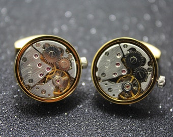 Unique mechanical cufflinks related items | Etsy