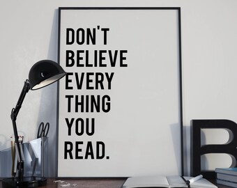 Believe poster | Etsy