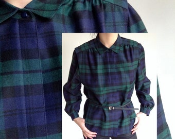 Tartan blouse | Etsy