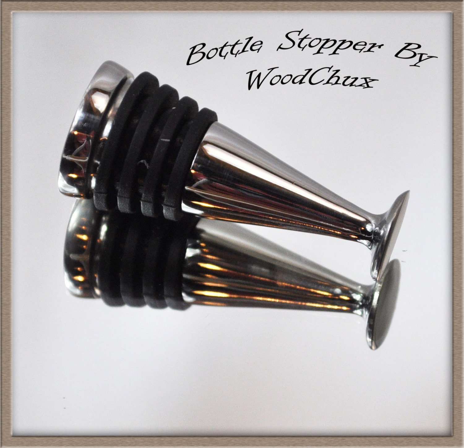 STAINLESS STEEL Self Standing Bottle Stopper Kit Woodturning