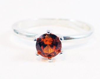 Orange sapphire ring | Etsy