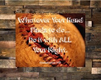 Baseball bible verse | Etsy