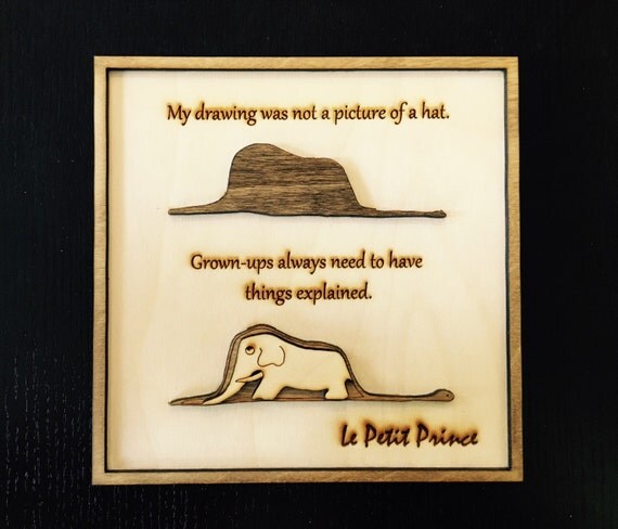 The Little Prince Wood Frame no.2 Boa / Wood by gartsdesign