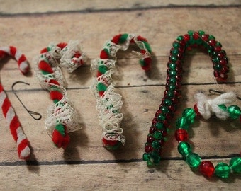 Beaded candy cane | Etsy