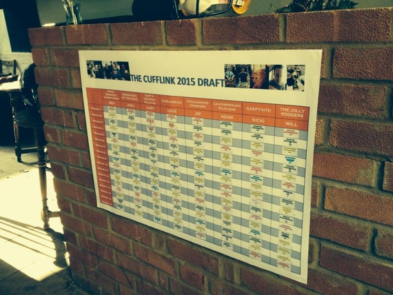 NFL Fantasy Football Draft Board Templates by FantasyDraftKits